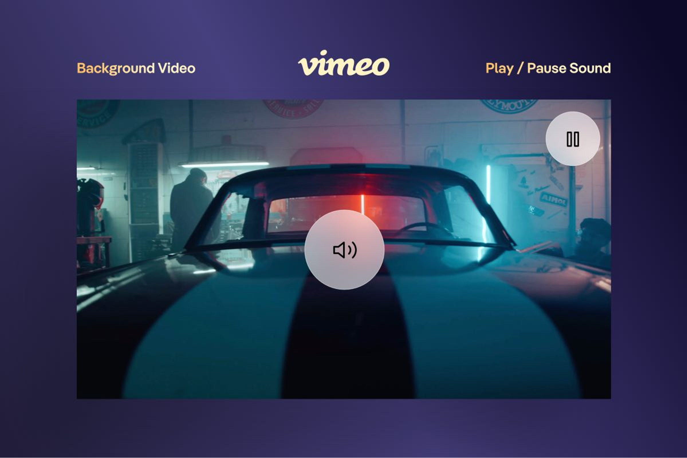 Vimeo Background Video with Play Sound Toggle - Webflow